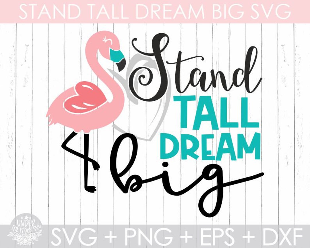 Flamingo Stand Tall and Dream Big Svg,digital Download,girls Shirt Svg ...