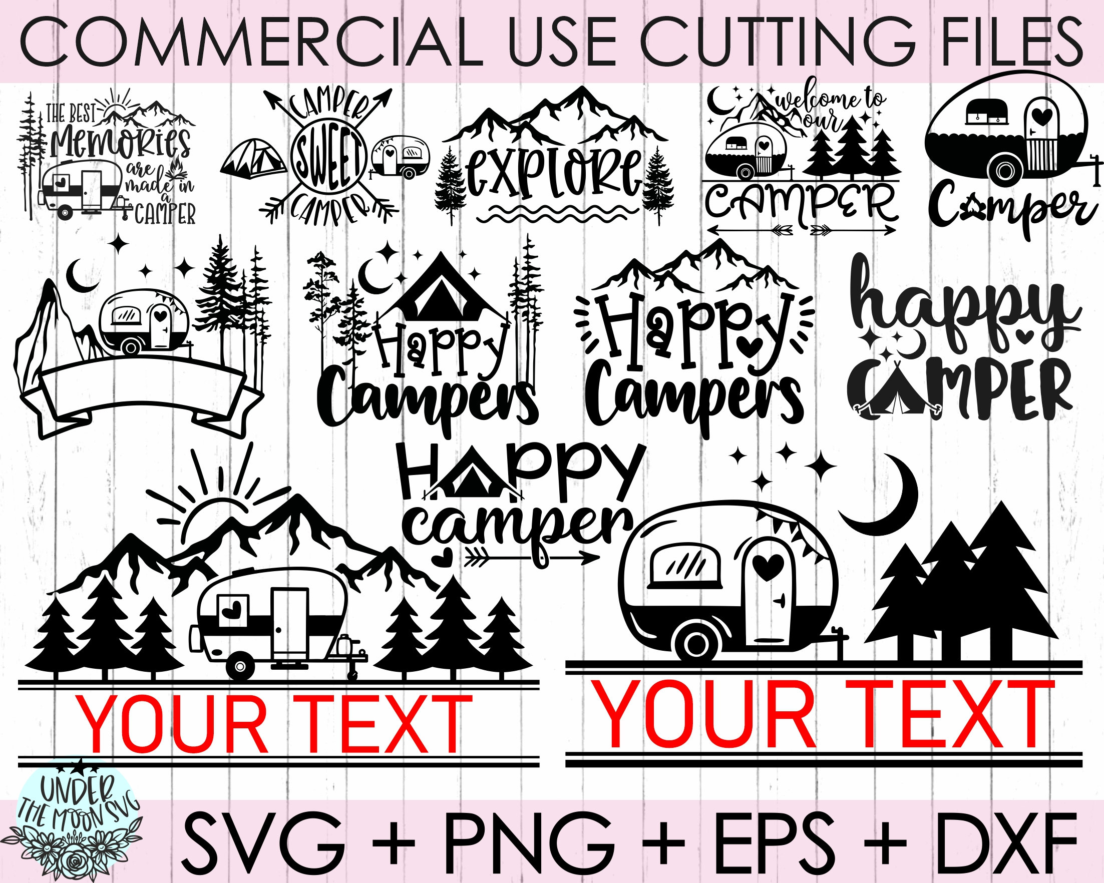 Bundle Camper Svg ,happy Camper Svg,camper Life Svg,camping Svg ...