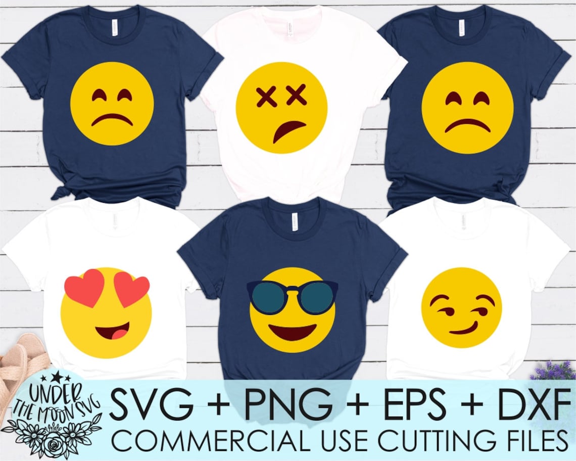 Emoji SVG Collection Emoji DXF Emoji Clipart Svg Files - Etsy UK