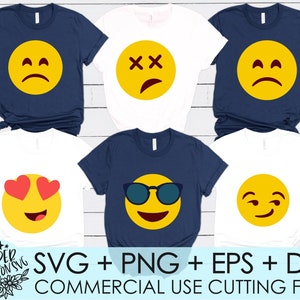 Emoji SVG Collection Emoji DXF Emoji Clipart Svg Files for Silhouette ...