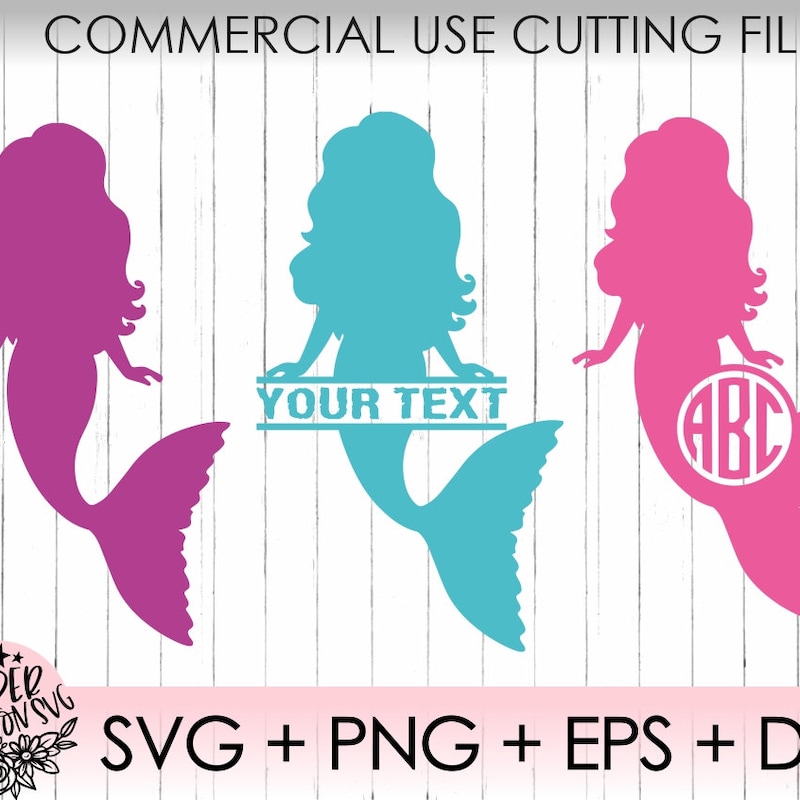 Mermaid Monogram Svg - Etsy