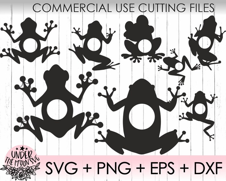 Frog Monogram Frame SVG Collection - Frogs Monogram Frame SVG-DXF ...