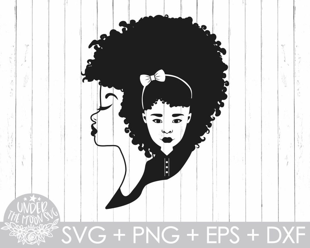 Afro Woman and Girl Svg, Mom and Daughter Svg,afrocentric Svg, Afro ...