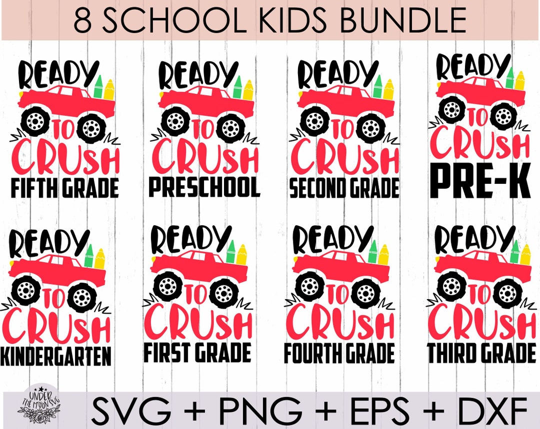 Ready to Crush Preschool Svg, School Svg, Back to School Svg,monster ...