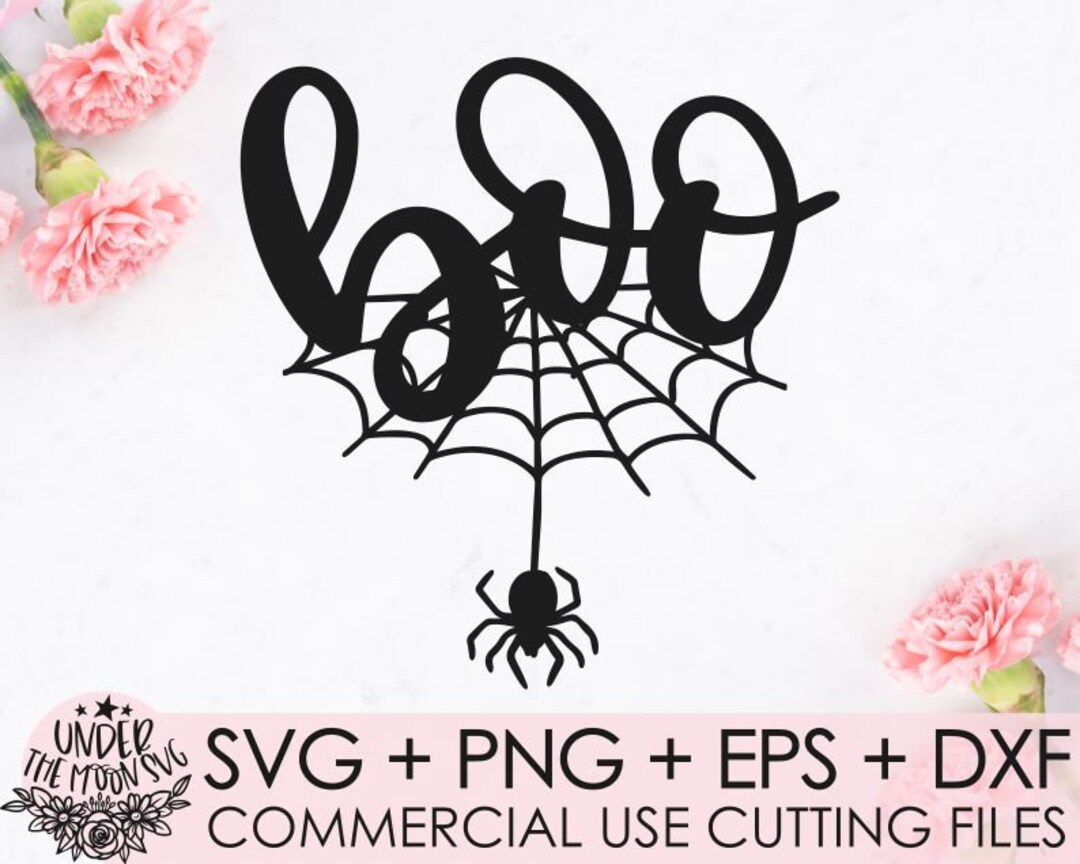 Halloween SVG, Boo SVG File, Spider Web Svg, Spooky Svg, Halloween ...