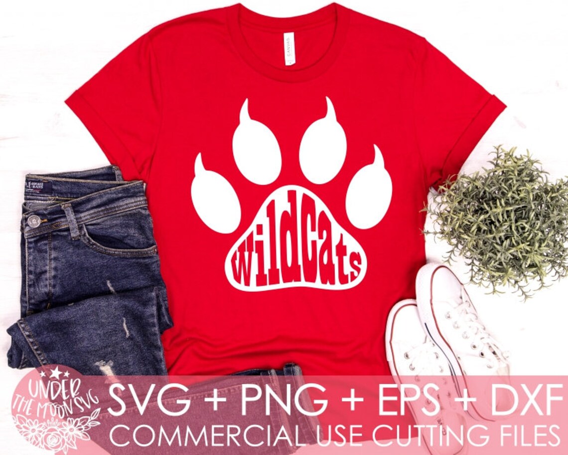 Wildcats Paw Print SVG / Paw SVG / Paw Print Svg / Dog Svg / - Etsy
