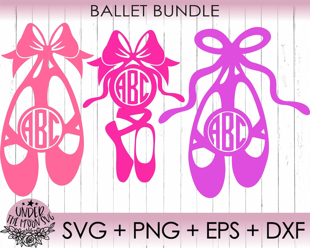 Ballet SVG / Ballet Shoe Monogram SVG / Ballet Svg Files, Ballerina SVG ...