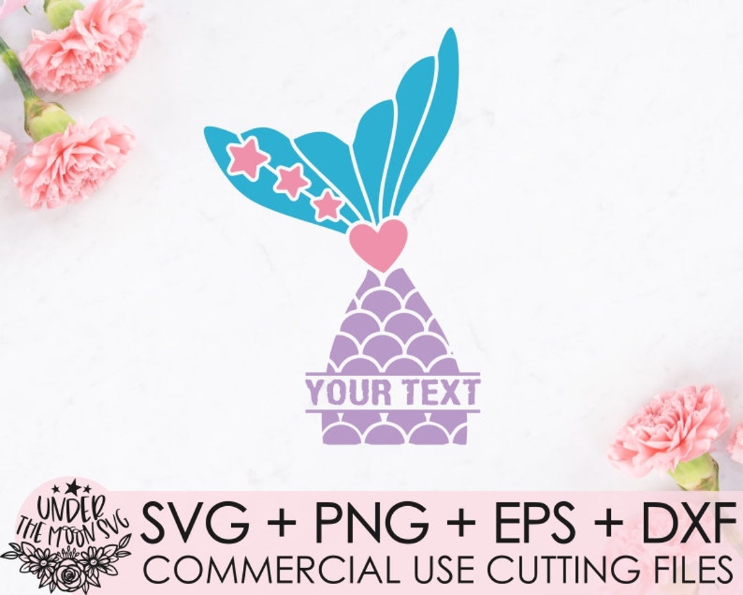 Mermaid Tail SVG / Split Mermaid Monogram / Mermaid SVG / Mermaid Shell ...