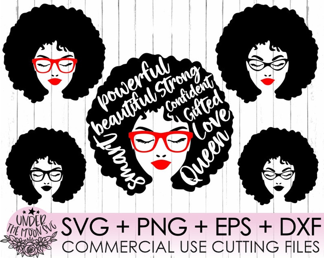 Afro Woman Svg Bundle,afro Girl Svg,african American Woman Svg,qoueen ...
