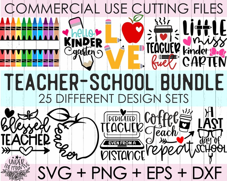 Teacher Bundle Svgteacher Svgback to School Svgteacher Gift - Etsy