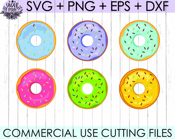 Donuts SVG Files for Cricut, Donut Png Dxf Pdf, Donuts Clipart SVG Cut ...
