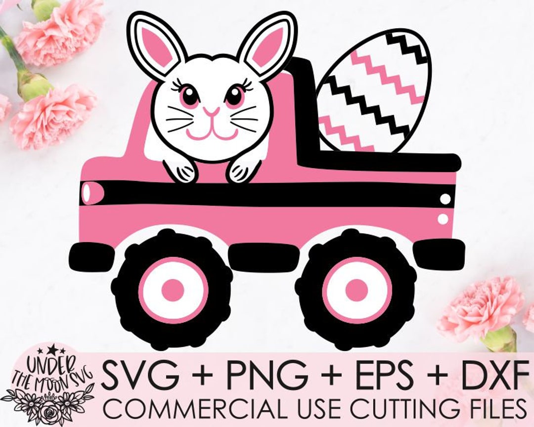 Easter Egg Truck Svg, Farmers Market Truck Easter Egg Svg, Rabbit Svg ...