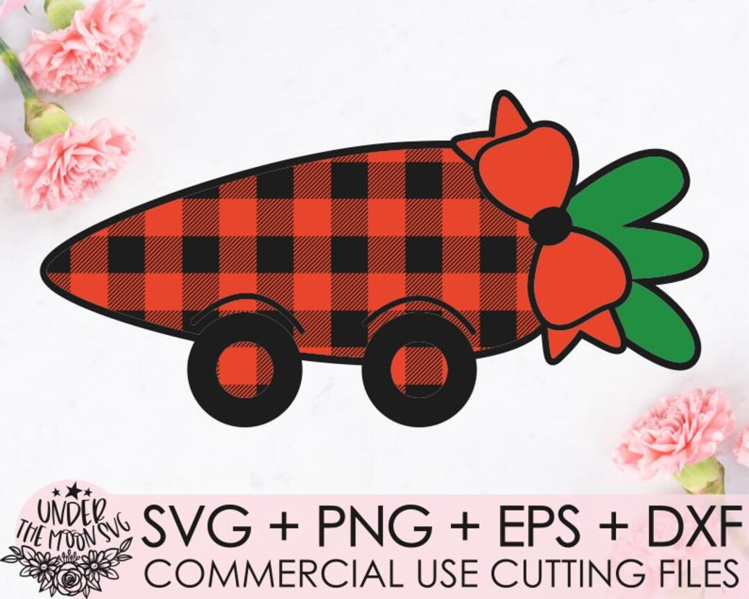 Carrot Car Plaid Svg, Easter Svg, Carrot Svg , Easter Car Svg, Car Svg ...