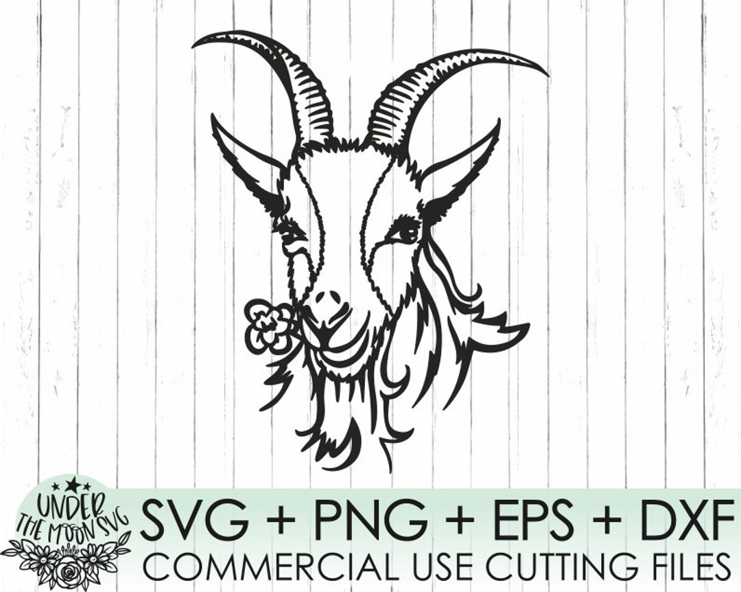 Goat Face SVG File / SVG File Cutting Template / Animal Svg / Goat Svg ...