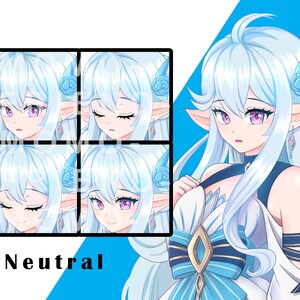 PNGTUBER - Kawaii ELF Girl - Vtuber Model With 5 Expressions - Premade ...