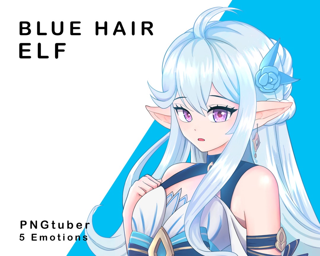PNGTUBER - Kawaii ELF Girl - Vtuber Model With 5 Expressions - Premade 2D Model for Twitch ...