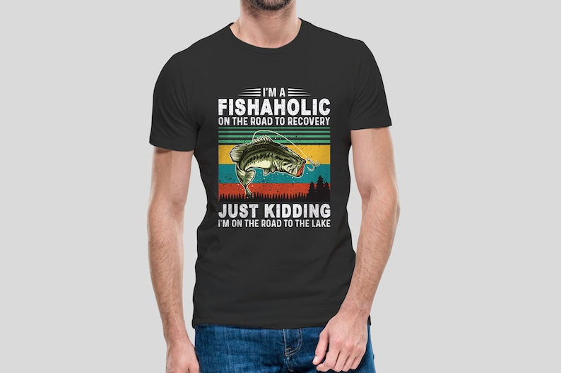 I'm a Fishaholic on the Road to Recovery PNG Retro PNG | Etsy