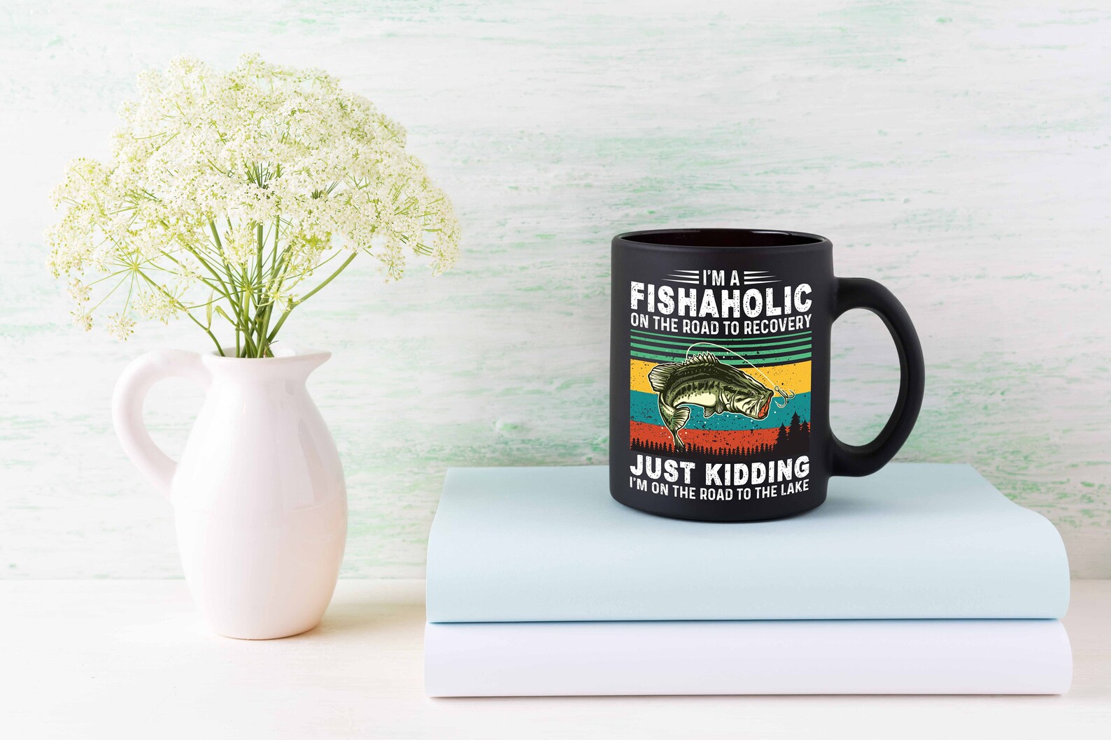 I'm a Fishaholic on the Road to Recovery PNG, Retro PNG, File for ...