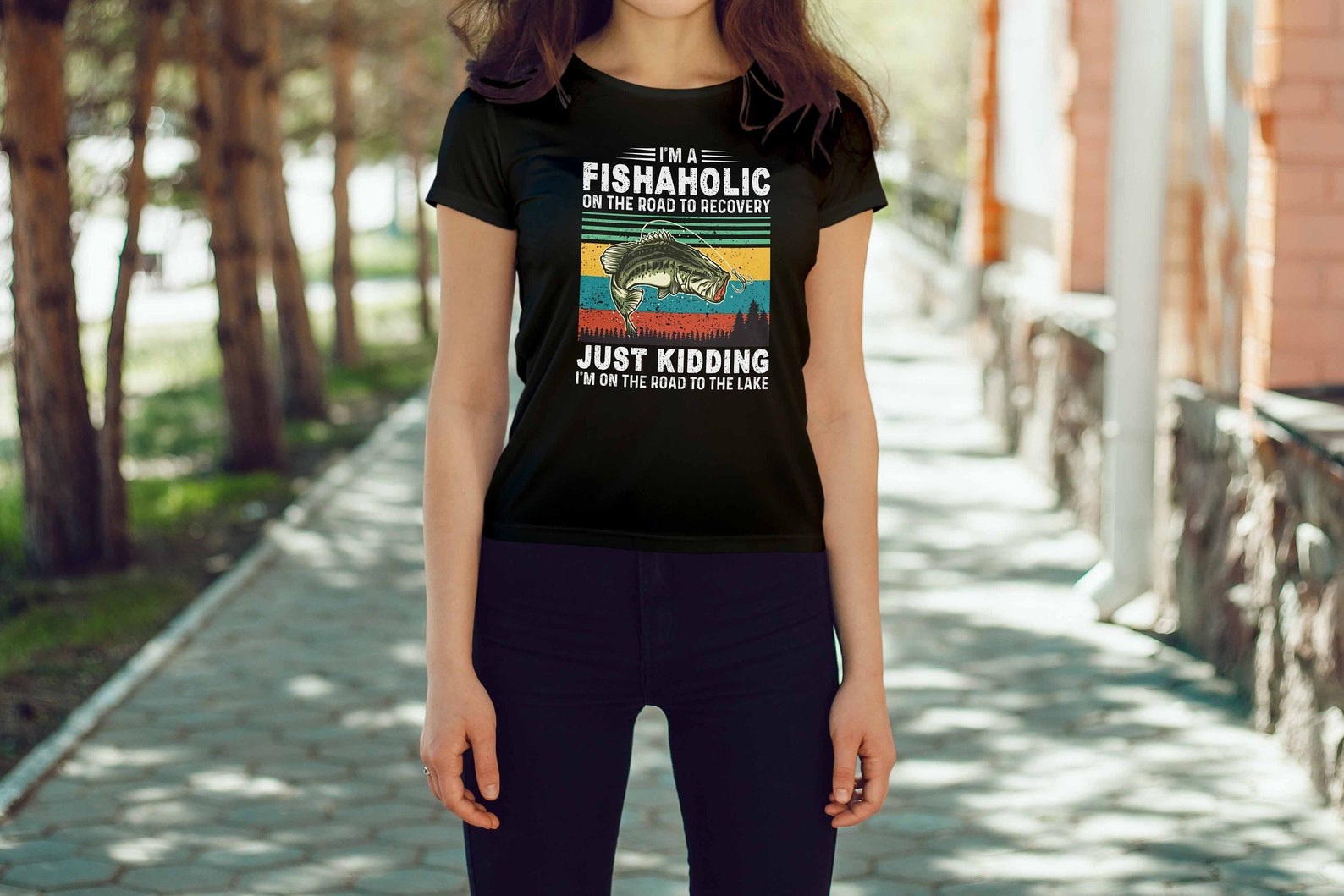 I'm a Fishaholic on the Road to Recovery PNG, Retro PNG, File for ...