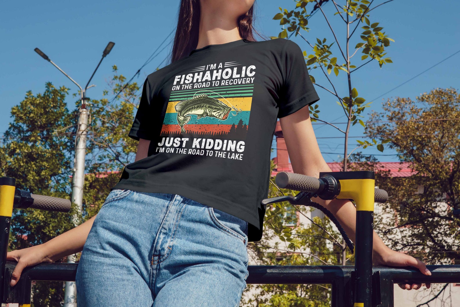 I'm a Fishaholic on the Road to Recovery PNG, Retro PNG, File for ...