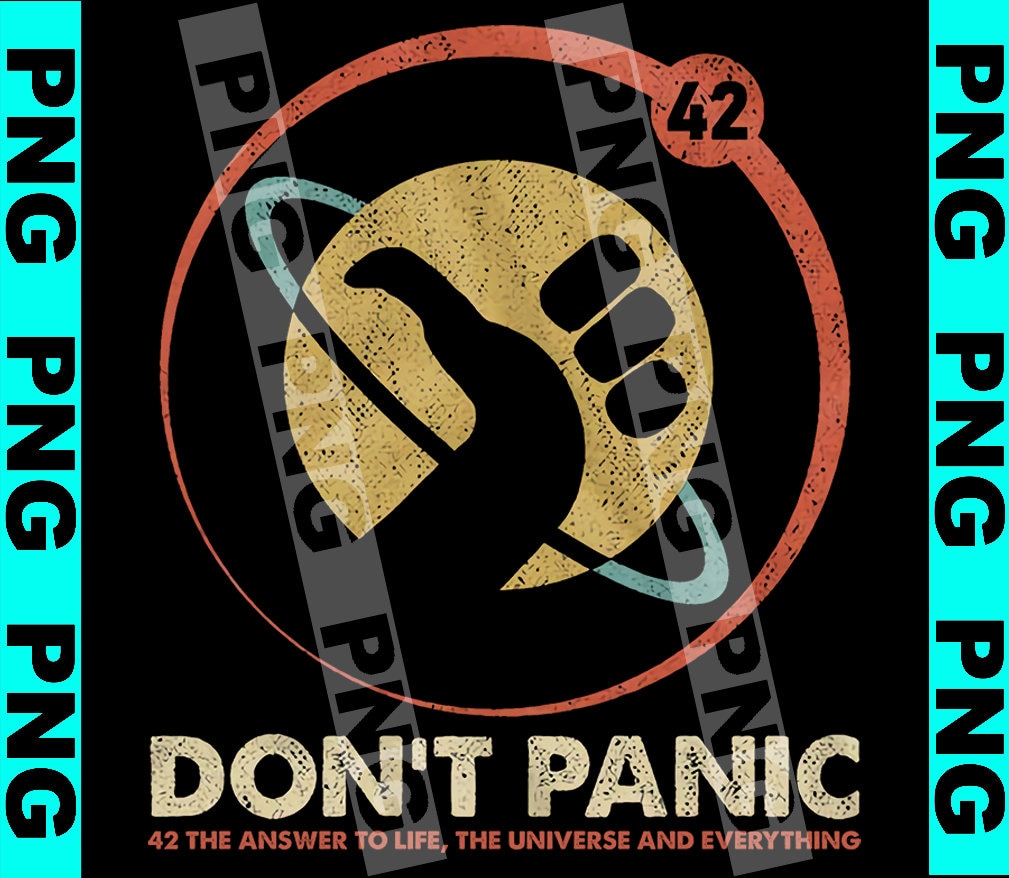 Don't Panic 42 the answer to life the universe and | Etsy Don't Panic 42 the answer to life the universe and | Etsy