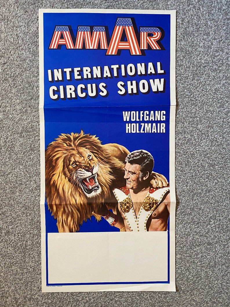 Original Vintage 1978 French Circus Poster Cirque Amar, Wolfgang ...