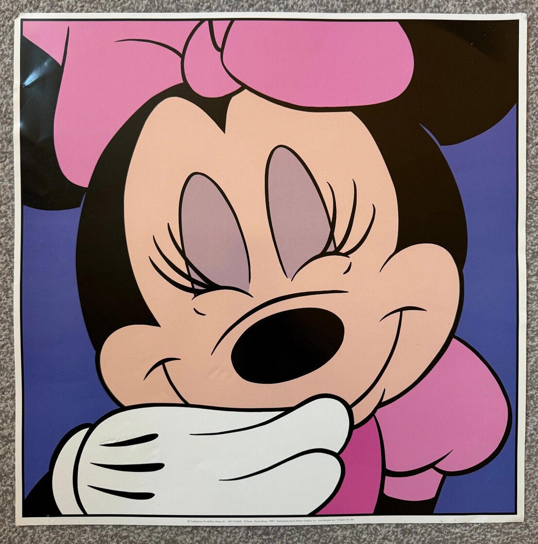 1990s Disney Minnie Mouse Fine Art Print/poster by Bruce Mcgaw/mcgaw ...