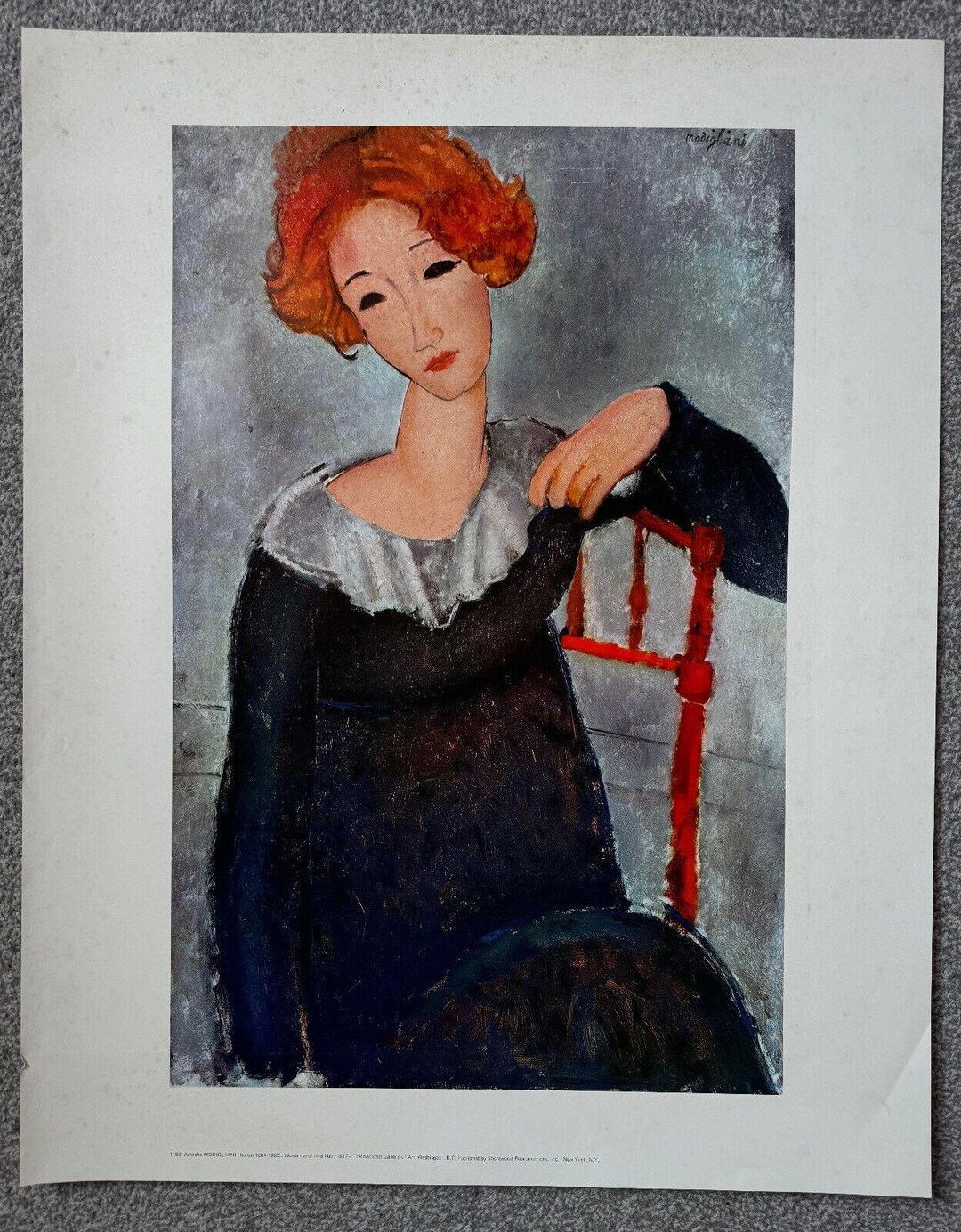 1980s Art Print: Modigliani - Woman With Red Hair (shorewood ...