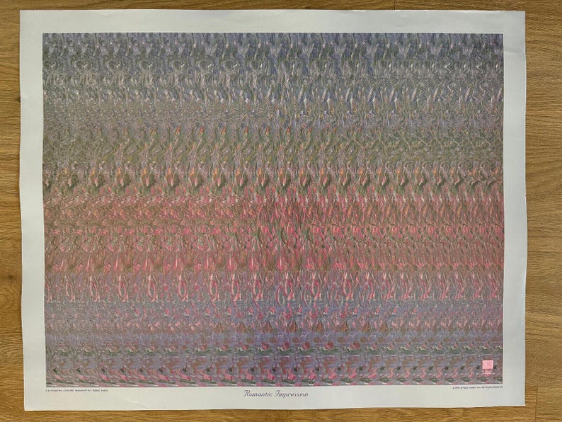 1994 Nvision Grafix Magic Eye Illusion Poster - Romantic Impression (dallas) - Etsy