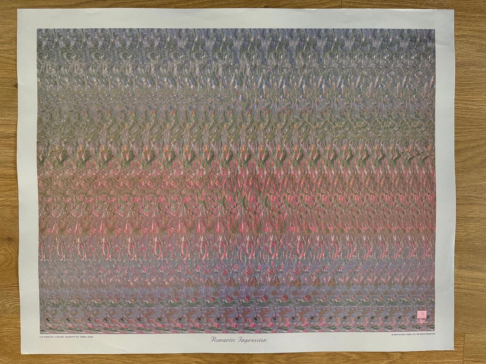 1994 Nvision Grafix Magic Eye Illusion Poster - Romantic Impression ...
