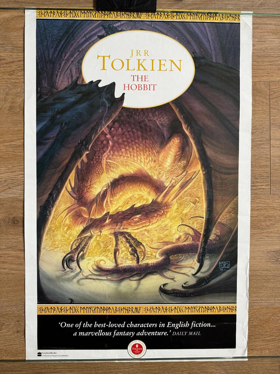 1992 'JRR Tolkien the Hobbit' Centenary Shop Poster Grafton Books/john ...