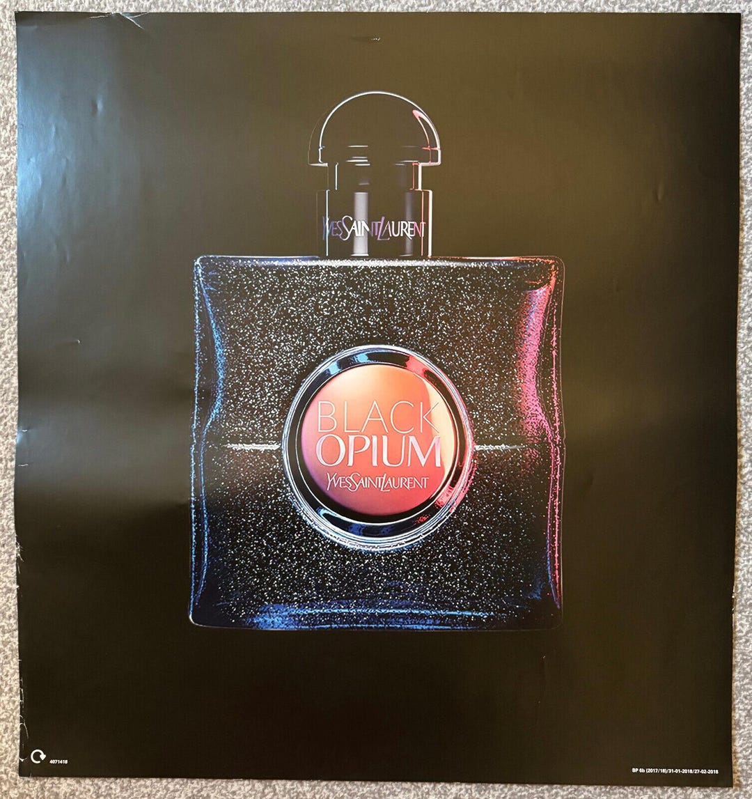 POSTER Yves Saint Laurent - Black Opium Eau De Parfum/perfume Designer ...