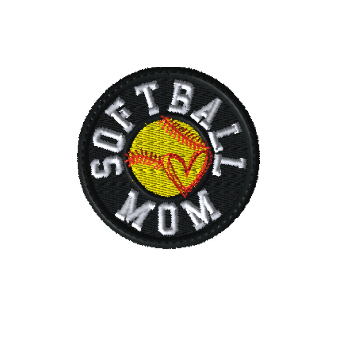 Softball Mom Patch Baseball Mom Embroidered Iron on Patch Iron on ...