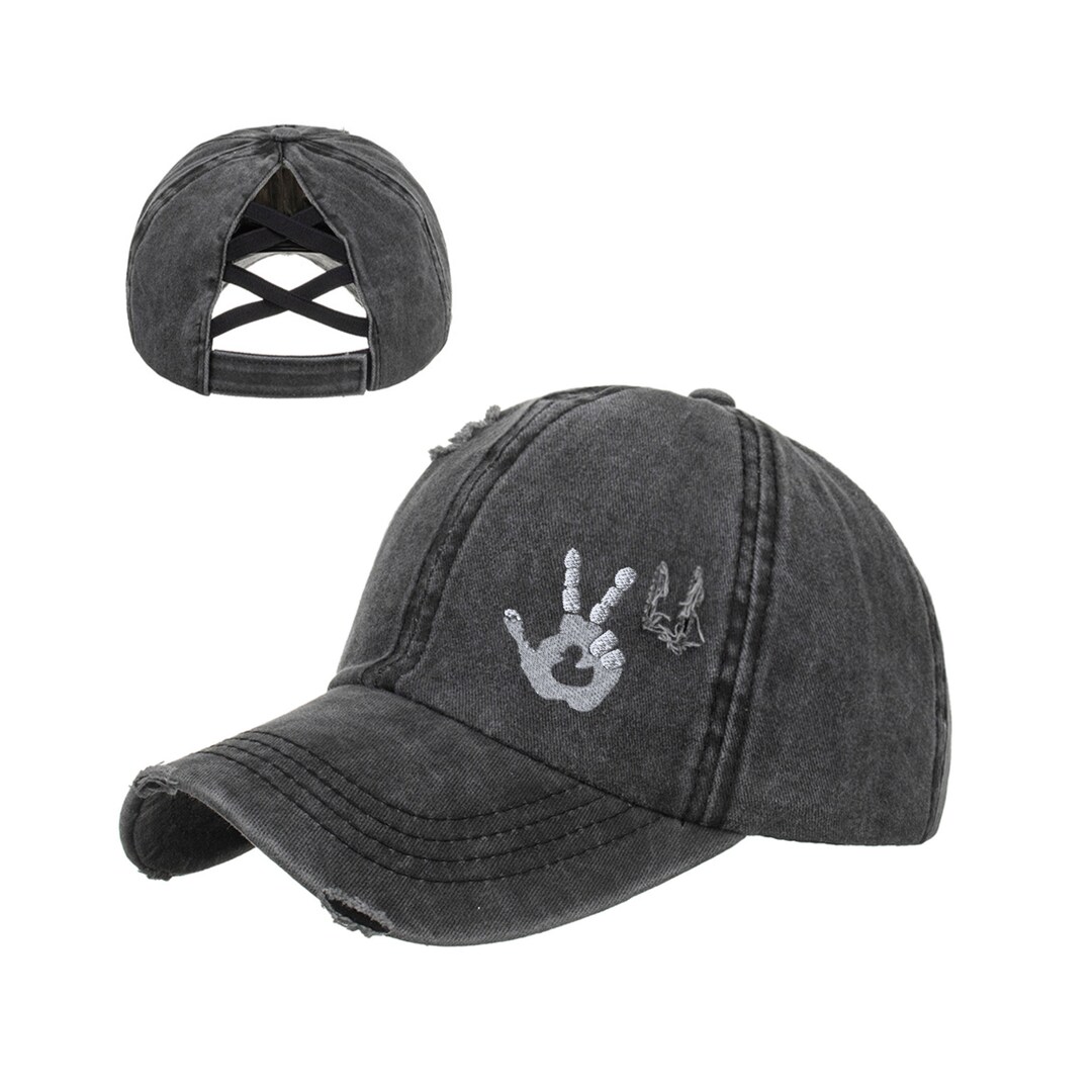 Driver Wave Cap Distressed Baseball Cap Ponytail Baseball Cap - Etsy