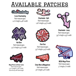 Cheerleading Mega Phone With Name Iron on Patch Cheerleaders Gifts Custom Personalized ...