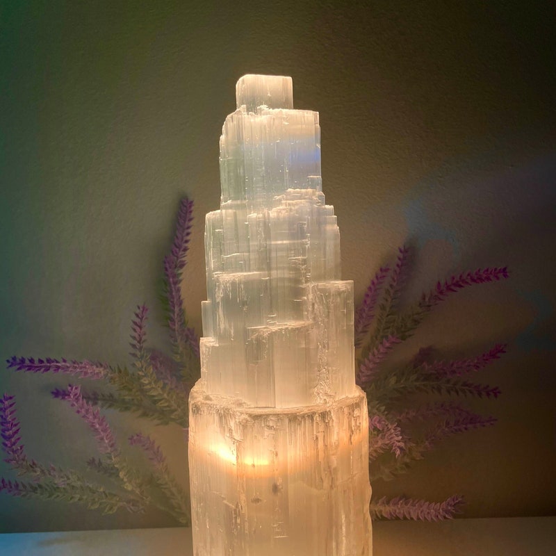 Selenite Lamp - Etsy