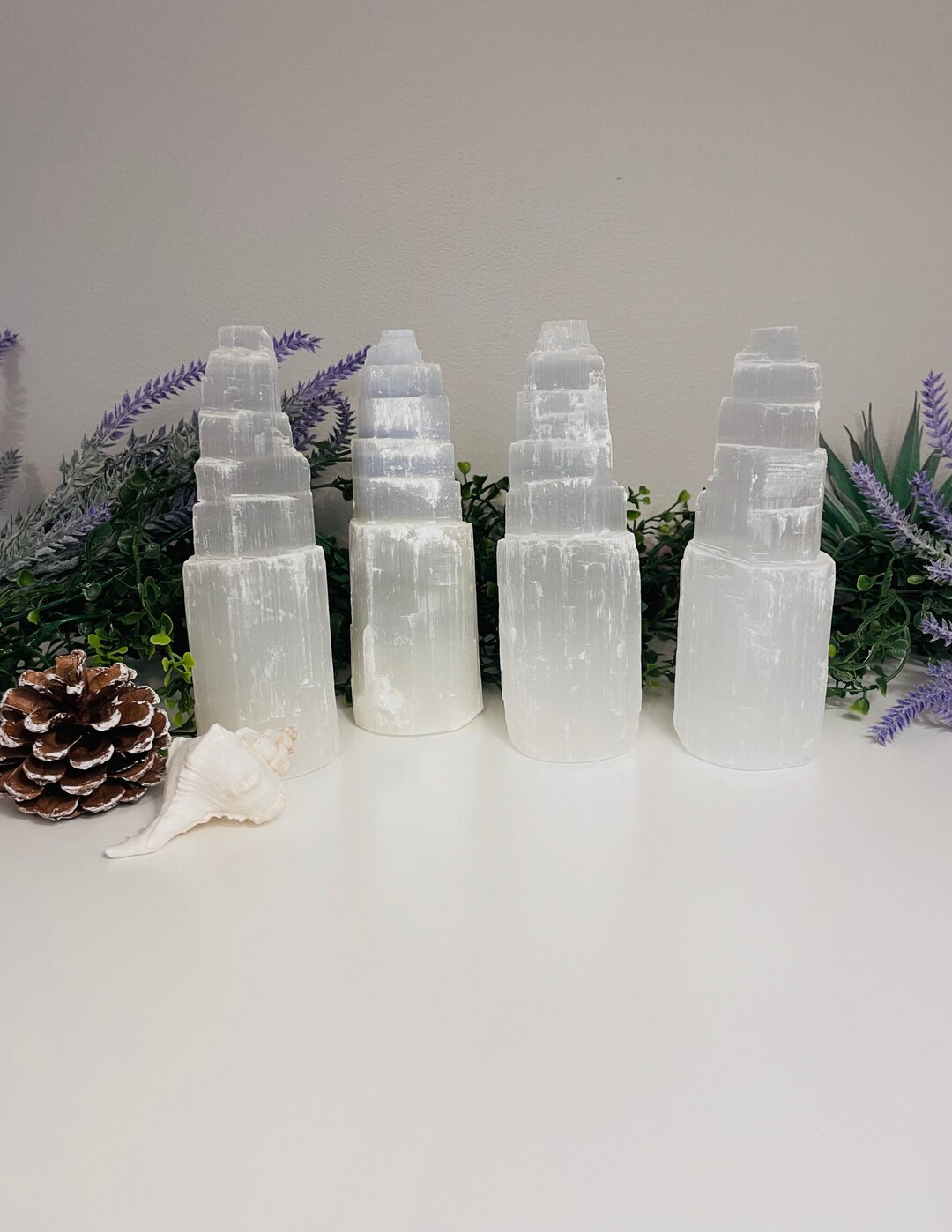 White Selenite Towers - Etsy