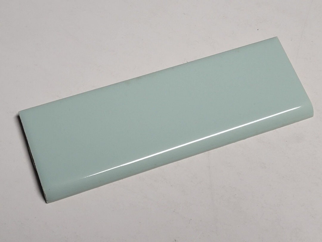 Vtg TILECREST Ceramic Edge Tile Lt. Green Aqua Mint Bullnose - Etsy