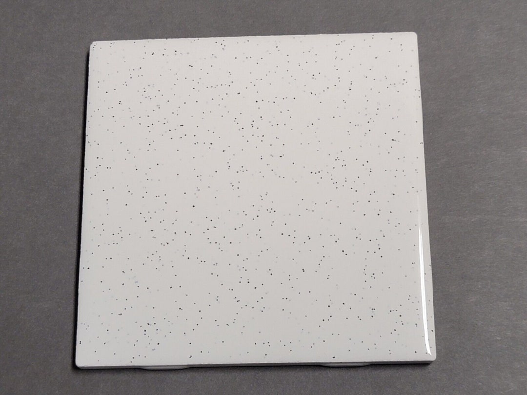 One American Olean Ceramic Tile White Salt & Pepper Black Fleck Glossy ...