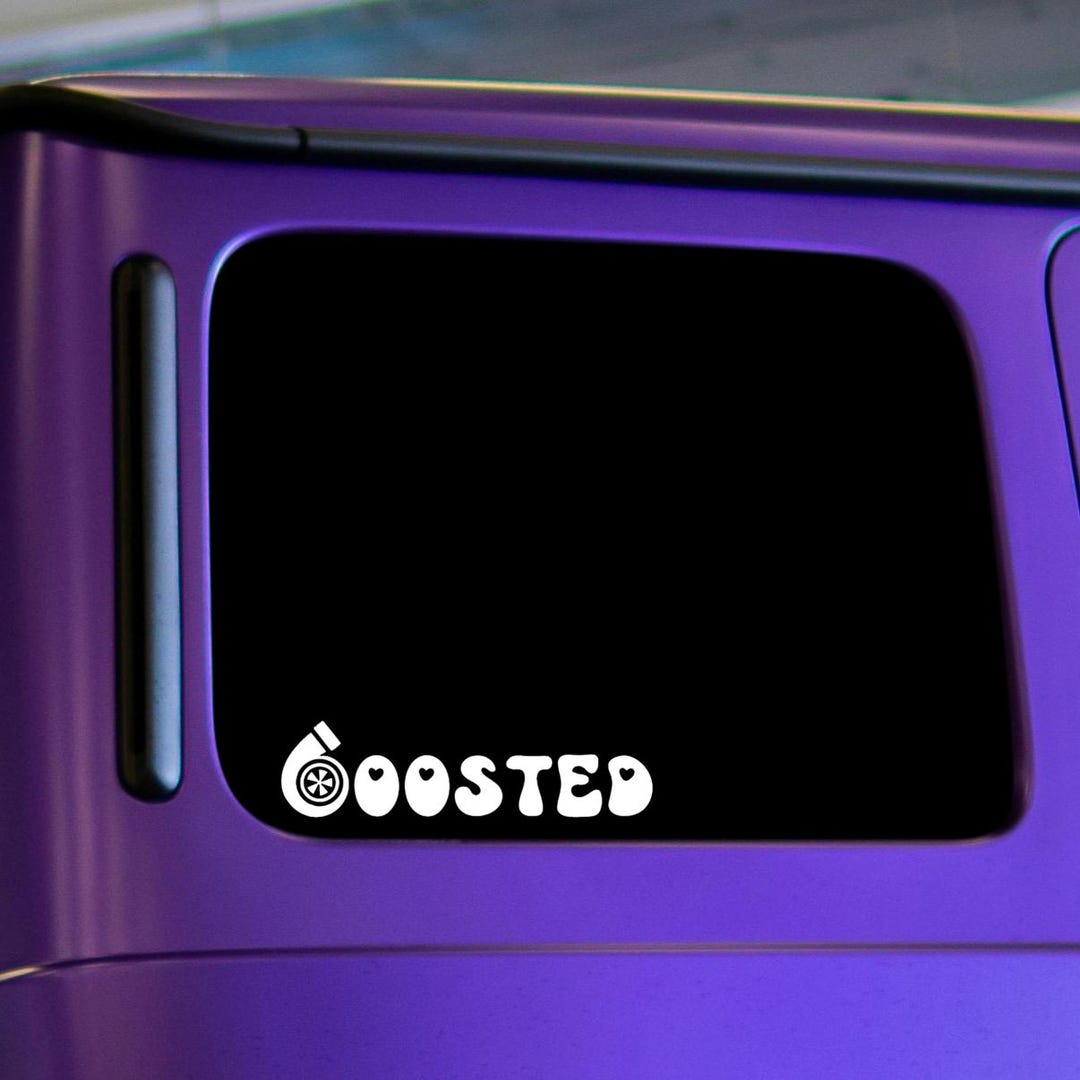 BOOSTED - Decal Car Decal Window Sticker Truck Decal Turbo - Etsy