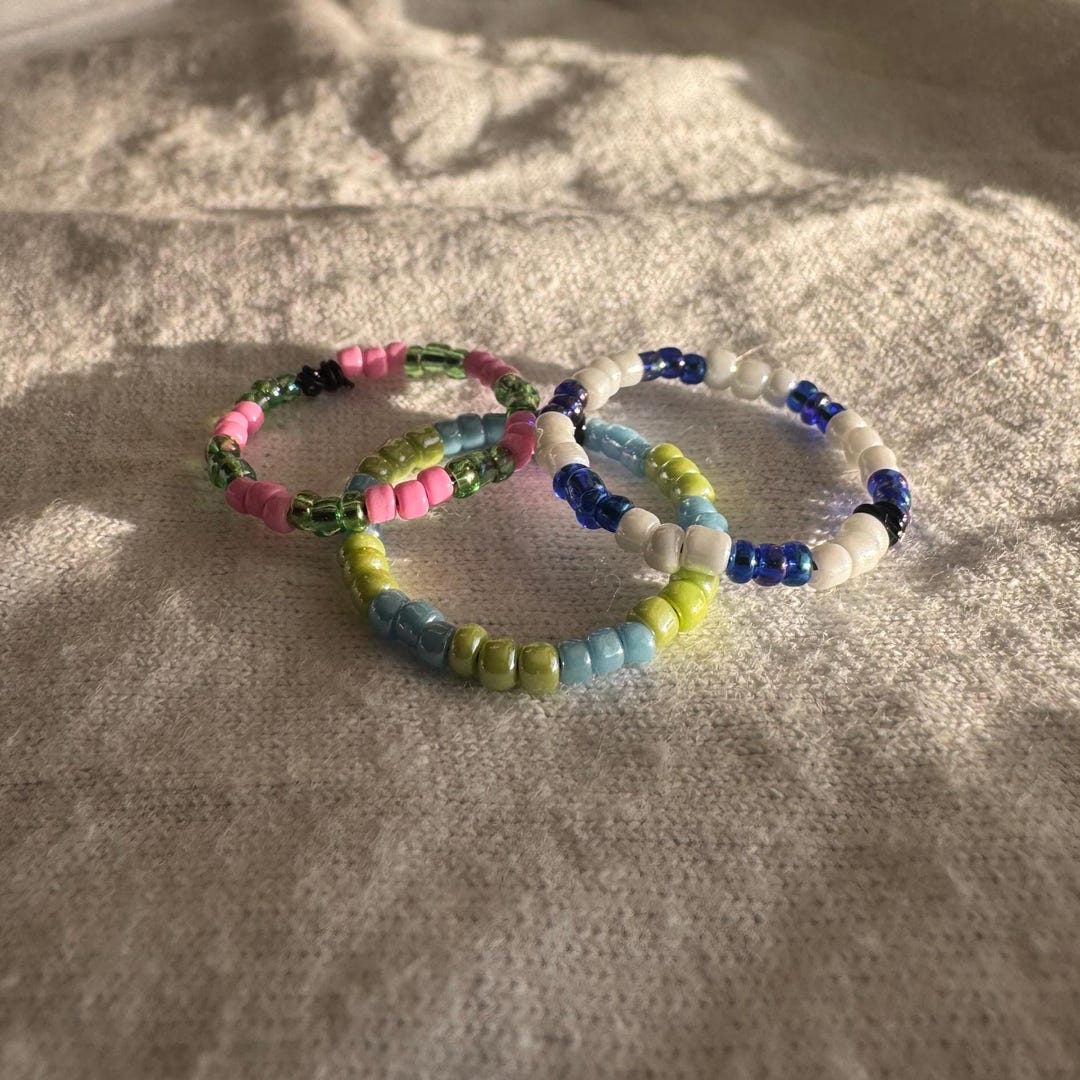 Colorful Stacking Wire Rings - Etsy