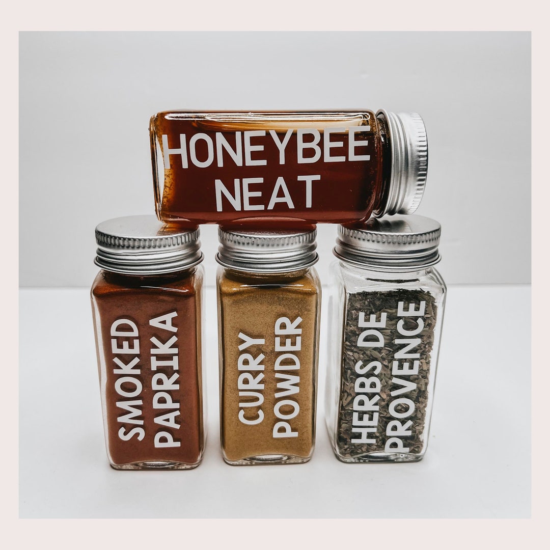 CUSTOM Spice Jar Labels | Kitchen Labels for Spice Organization | White ...