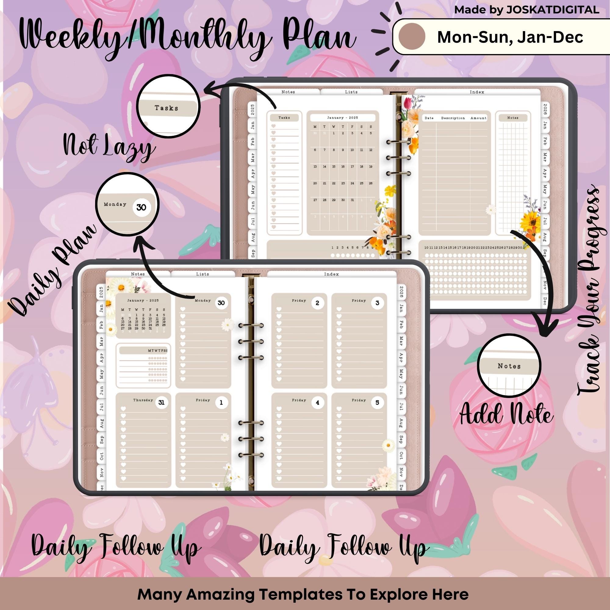 2025-2026 Digital Planner: Ipad, Goodnotes, Notability (digital ...