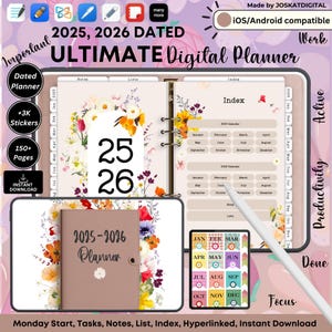 2025-2026 Digital Planner: Ipad, Goodnotes, Notability (digital ...