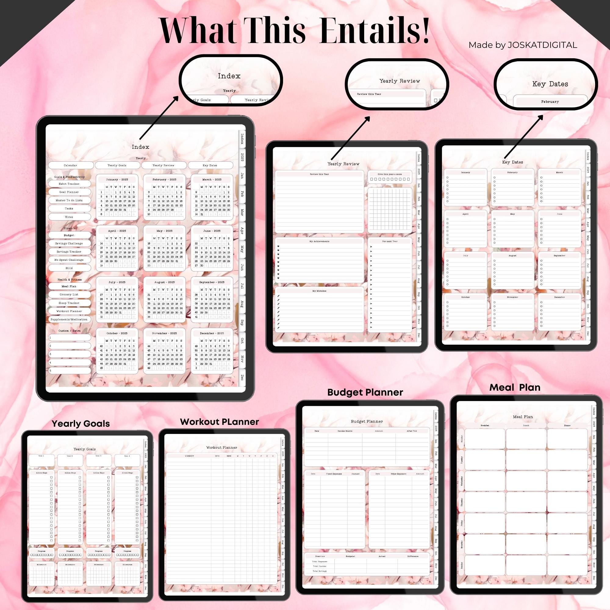 2025 Digital Planner All-in-one Planner Best Digital Planner Digital ...