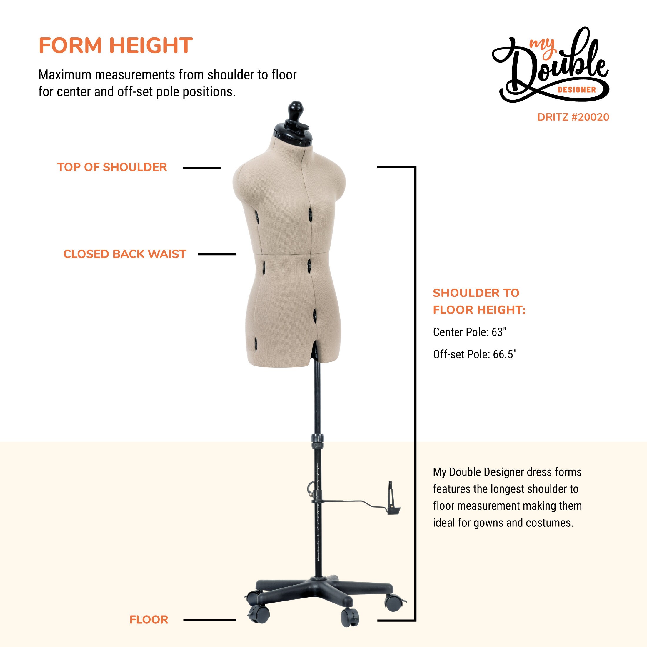 Dritz My Double Designer Adjustable Dress Form Petite - Etsy