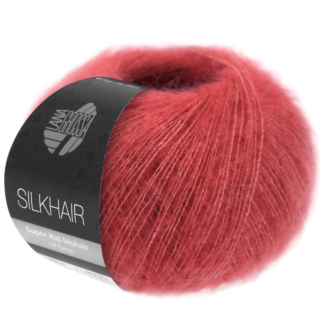 Lana Grossa Silkhair Yarn, Brick Red - Etsy