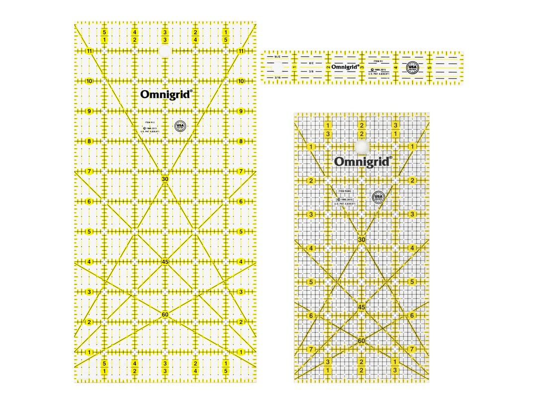 Omnigrid Rectangle Ruler Value Pack (1"x6", 4"x8", 6"x12") - Etsy
