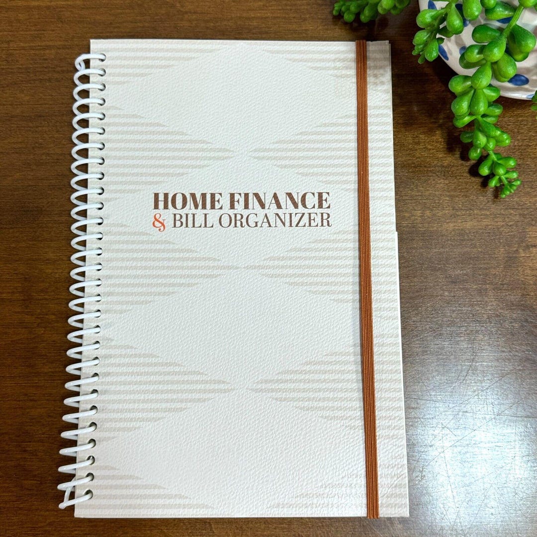 Home Finance and Bill Organizer With Pockets Monthly Budget Planner ...