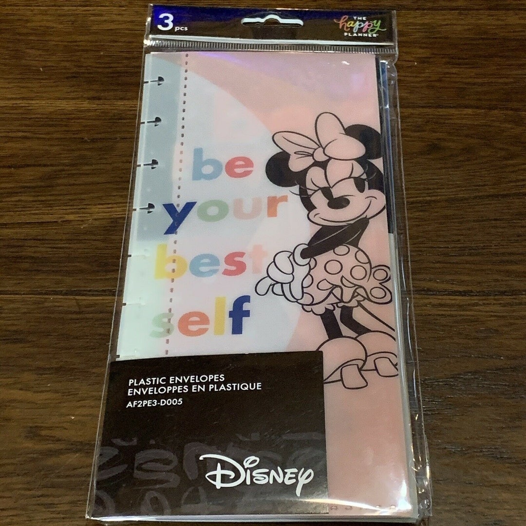 The Happy Planner Disney Minnie Mouse Plastic Envelopes Set of 3 - Etsy